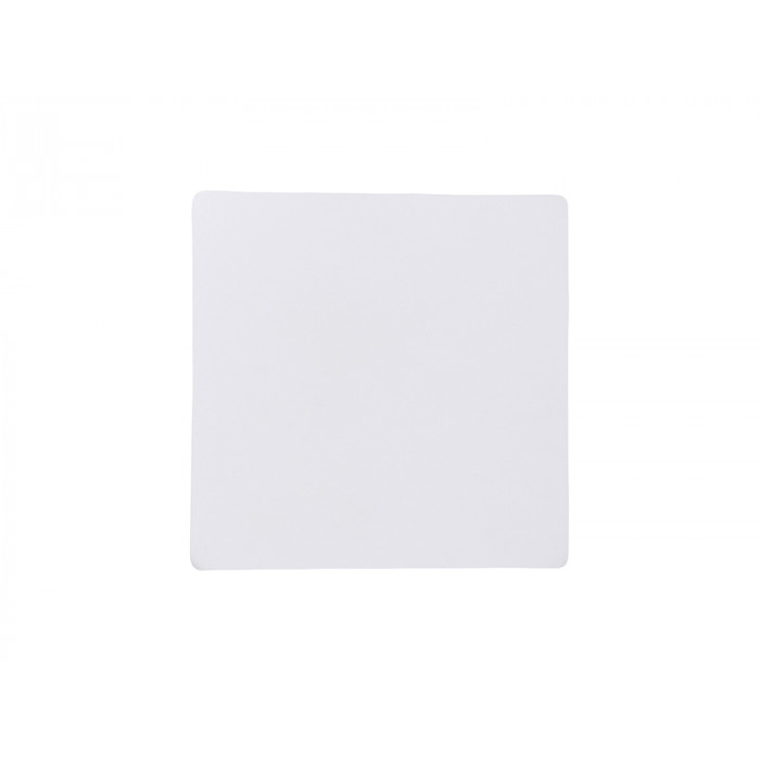 White Matte 3.9"x 3.9" Square Ceramic Coaster with Cork Back