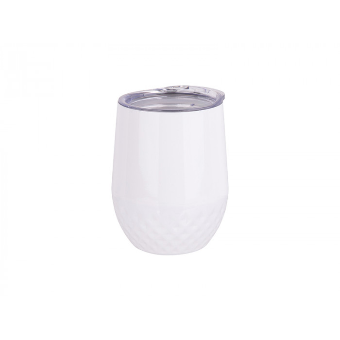 12oz Stainless Steel Stemless Wine Cup with Diamond Pattern