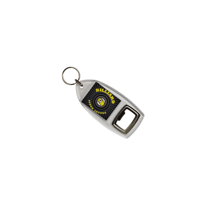 Punch N Press Clear 1.26" x 1.57" Bottle Opener Key Chain (2-Sided)
